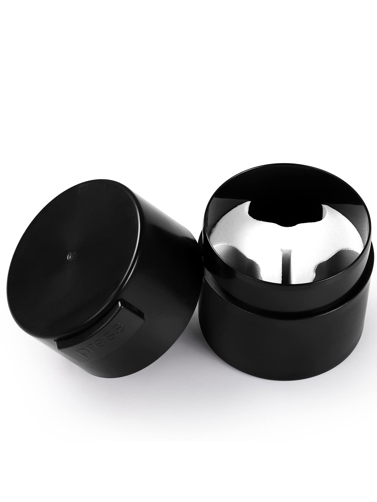 TEOYALL Eyelash Glue Storage Container, 3 Compartment Lash Adhesive Organizer Tank, Black