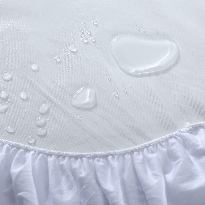 Waterproof Crib Mattress Protector Pad - 2 Pack - Washable and Comfy Crib Mattress Protector Baby Fitted Bed Sheets (52*28*9 inches)