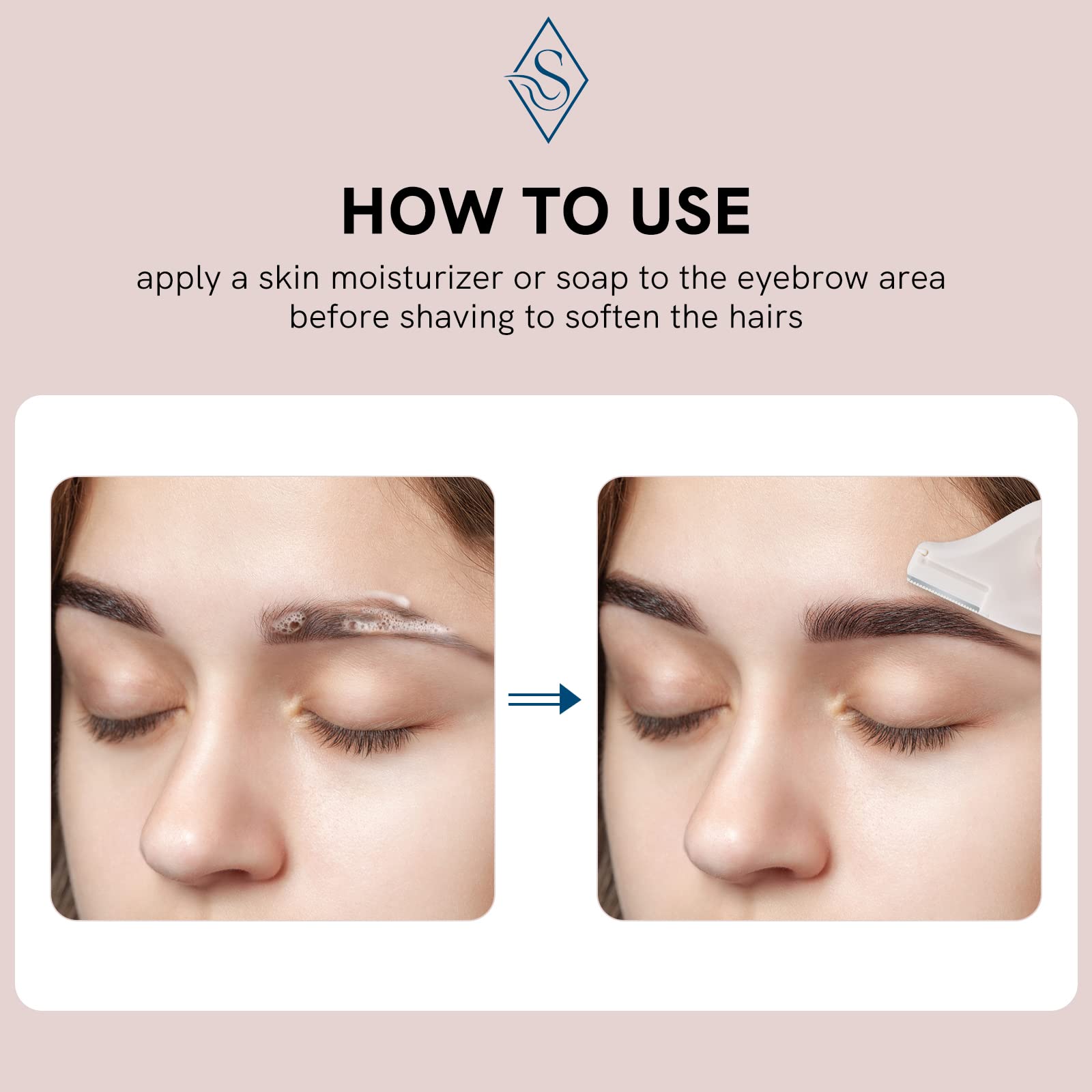 Multipurpose Dermaplaning Tool for Face, Blue Eyebrow Razor with Precision Cover, Trimmer Shaver Eyebrow Shaver Bikini Hair Removers Shavers, Compact Size Face Razors for Women, 5 Pcs