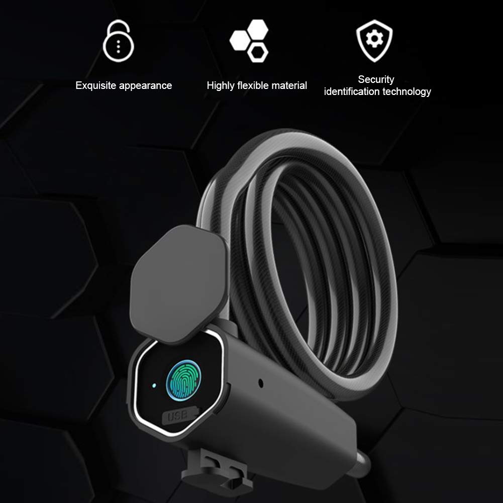 Smart Bluetooth Fingerprint Lock, Bike Chain Lock, Outdoor IP65 Waterproof Bicycle Lock, for Bicycle/Bike/Motorcycle/Door/Gate