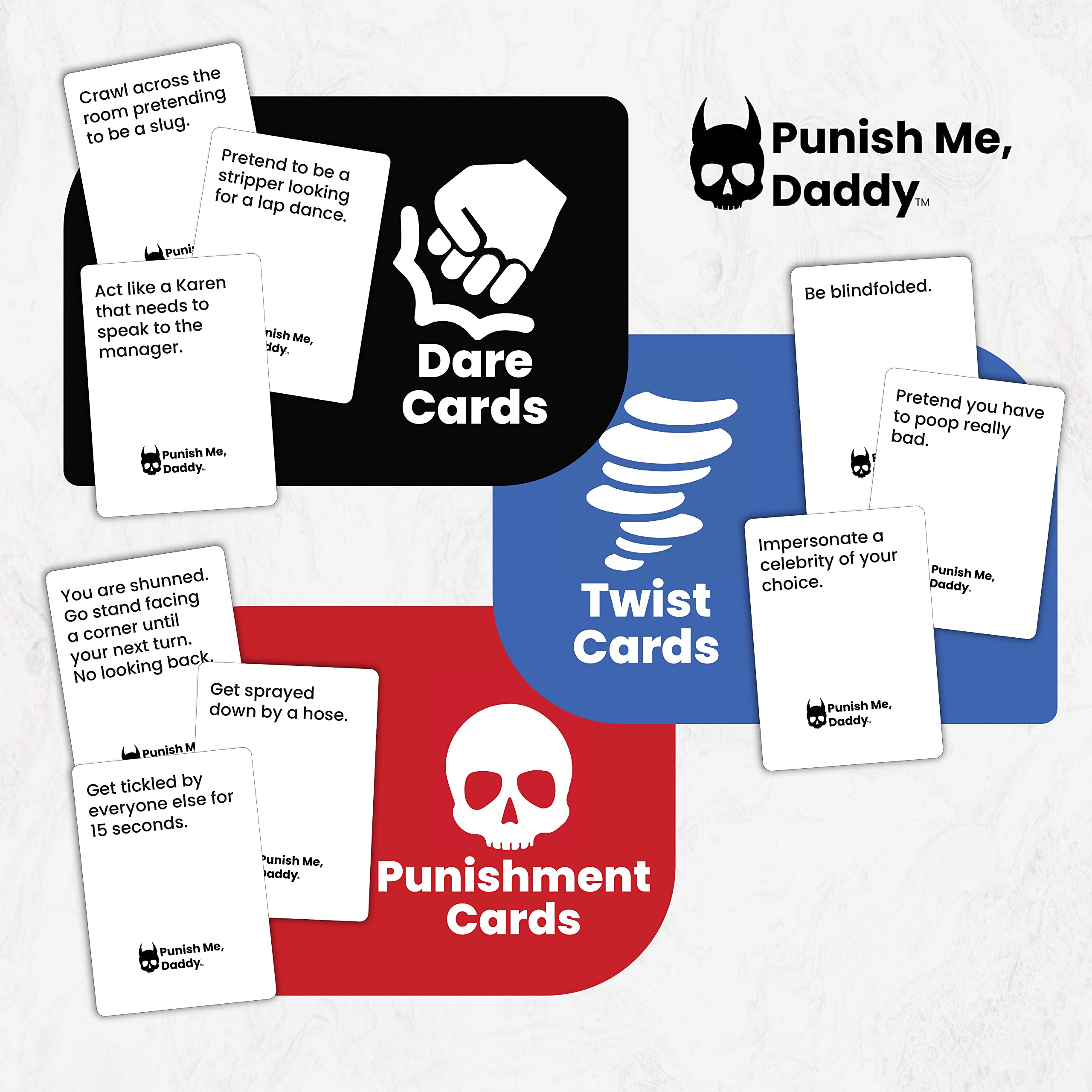 Punish Me, Daddy Bundle 4-Pack Base Game with All 3 Expansion Packs: Get You Drunk, Extreme Edition, and Literally Blank Cards Expansion Packs