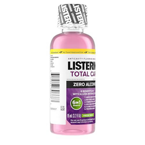 Listerine Total Care Zero Anticavity Mouthwash, Fresh Mint 3.2 oz (Pack of 12)