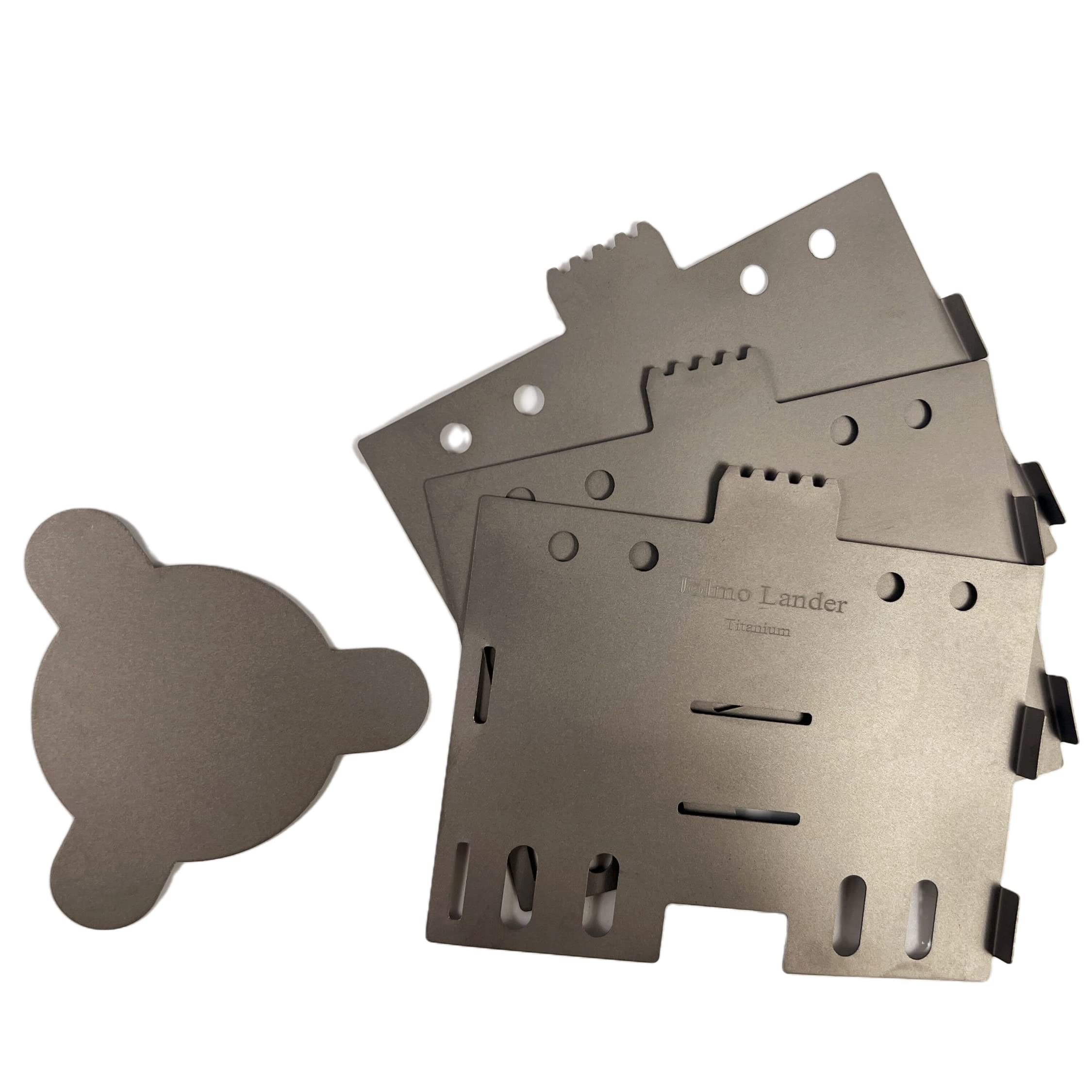 Jolmo Lander Titanium Stove and Pot Stand Titanium Pocket Stove with Tray
