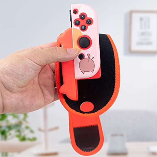 NANANINO Switch Boxing Grips, Switch Wrist Strap Compatible with Nintendo Switch Boxing Game and Switch Dance Game - Blue and Red (2 Packs)