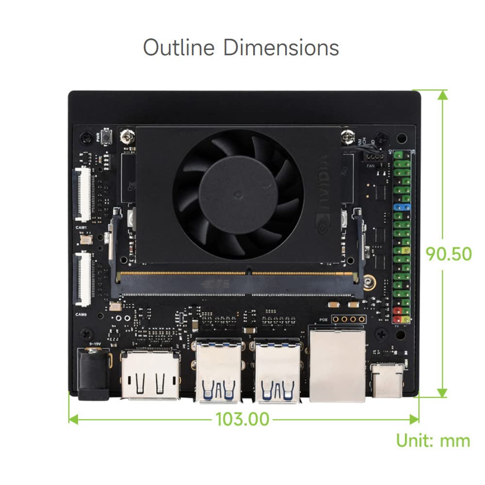 Waveshare Jetson Orin NX AI Development Kit for Embedded and Edge Systems, with 16GB Memory Jetson Orin NX Module Kit B