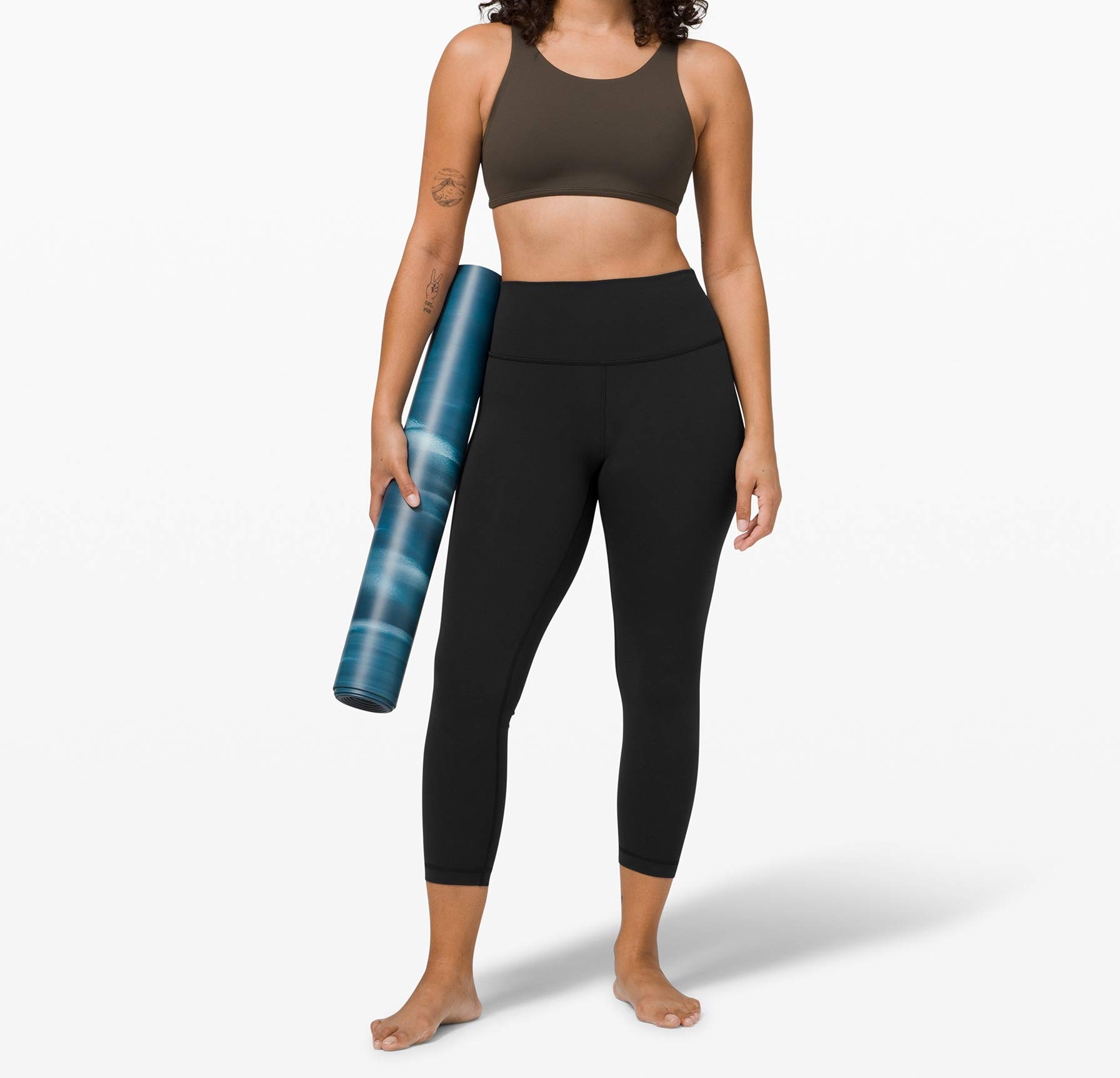 Lululemon Athletica Lululemon Wunder Under High Rise Tight 25 7/8 Yoga Pants (Black Luxtreme,8)