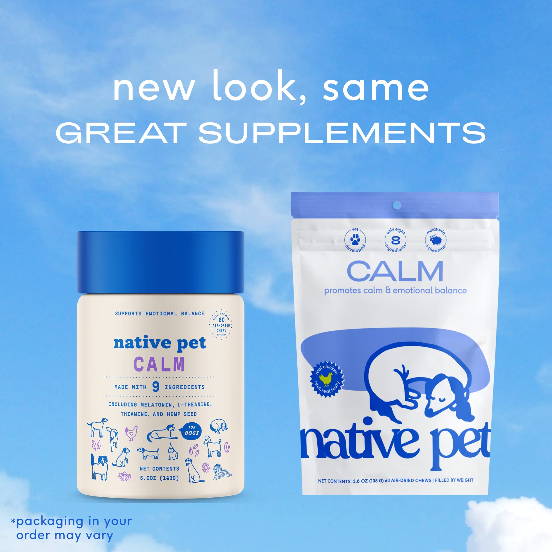 Native Pet Calm β Dog Calming Chews β Dog Melatonin for Small, Medium, Large Dogs - Melatonin for Dogs Sleep Aid β Natural Dog Calming Chews β Anxiety Relief & Calming Dog Treats - 60 Calm Dog Chews