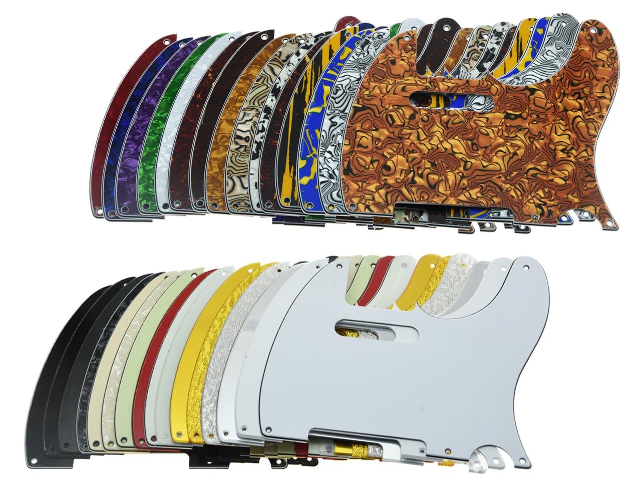KAISH American Vintage 5 Hole Tele Pickguard TL Guitar Pick Guard Scratch Plate for Tele/Telecaster Aged White 3 Ply