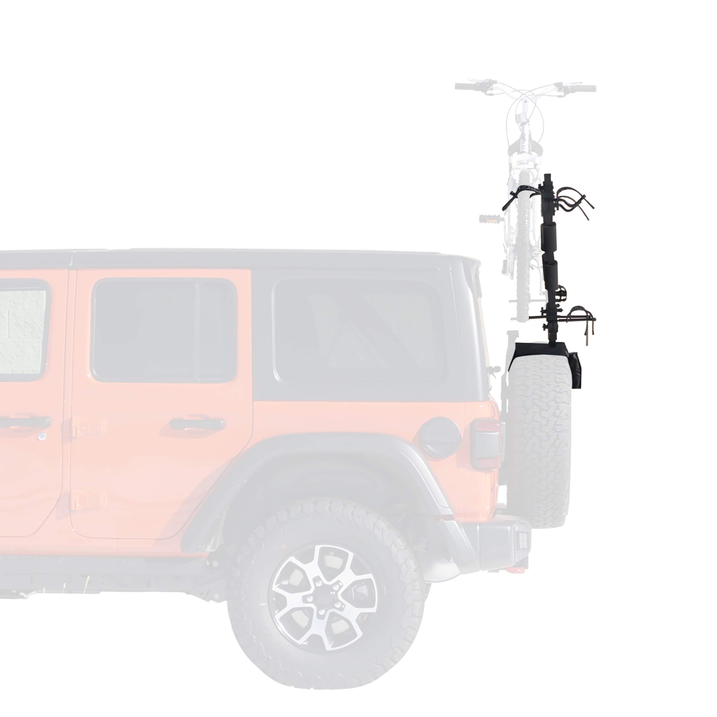 Let's Go Aero TireBiter 2-Bike VRack Carrier for Spare Tires | Back-up Camera Compatible (Model B00987)