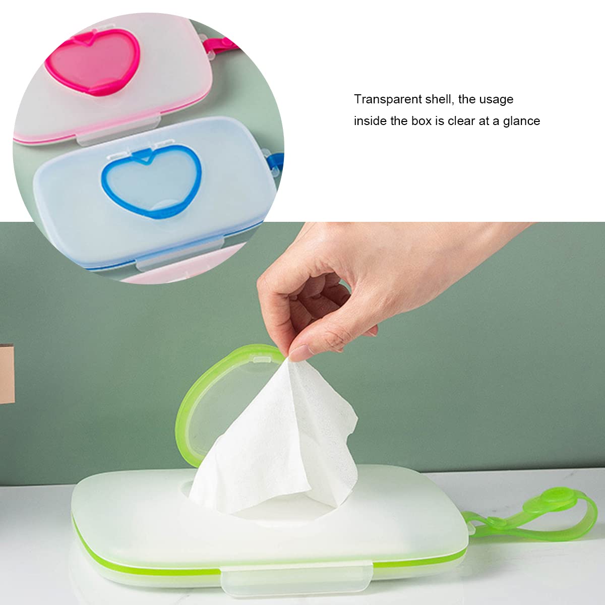 Wet Tissue Box Dirt Resistant Wet Wipe Container Durable Baby Wet Wipe Pouch Container for Travel Outdoor Car Office Home Accessories