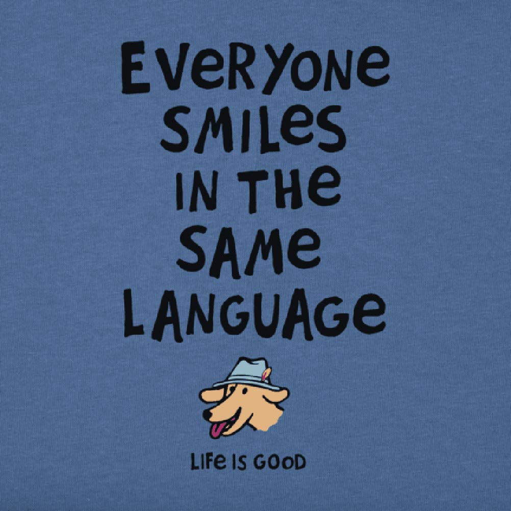Life is good Womens Crusher, Vintage Blue, X-Small