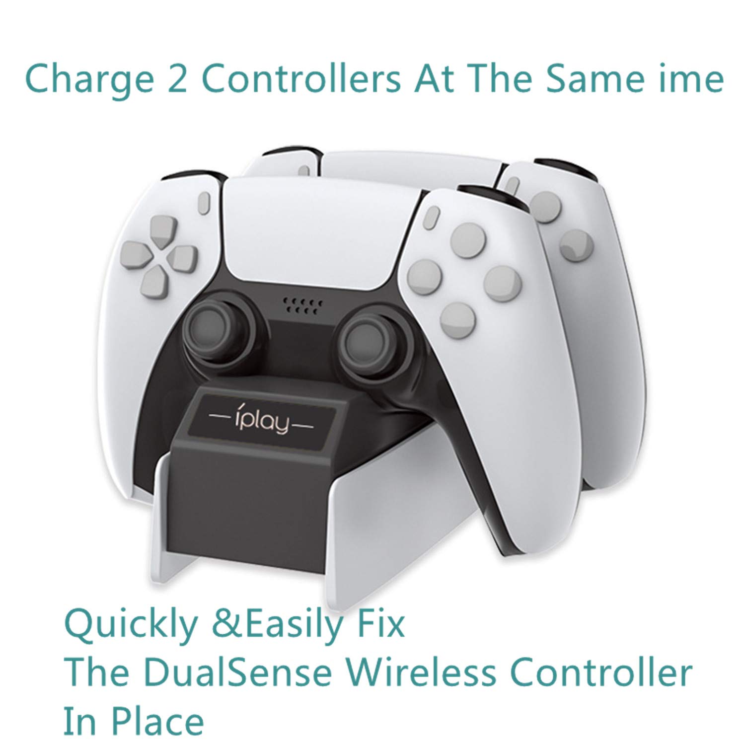 LENBOKEN Charging Dock for Playstation 5 Controller Charger Compatible with Playstation 5 DualSense