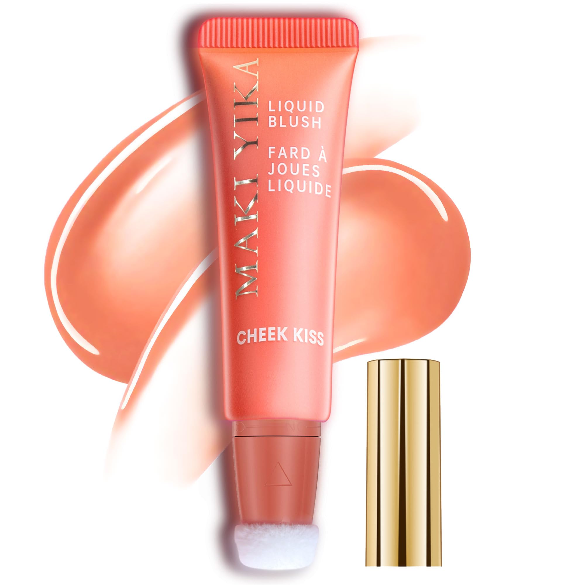 Liquid Blush for Cheeks, Shimmer Blush Cream Weightless & Long Lasting, Pink Liquid Blush Stick, Natural Looking & Easy to Blend (#6 Sparky)