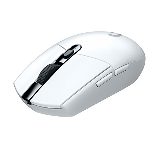 Logitech G305 Lightspeed Wireless Gaming Mouse, Hero Sensor, 12000 DPI, Lightweight, 6 Programmable Buttons, 250h Battery Life, On-Board Memory, PC/Mac - White (German Packaging)