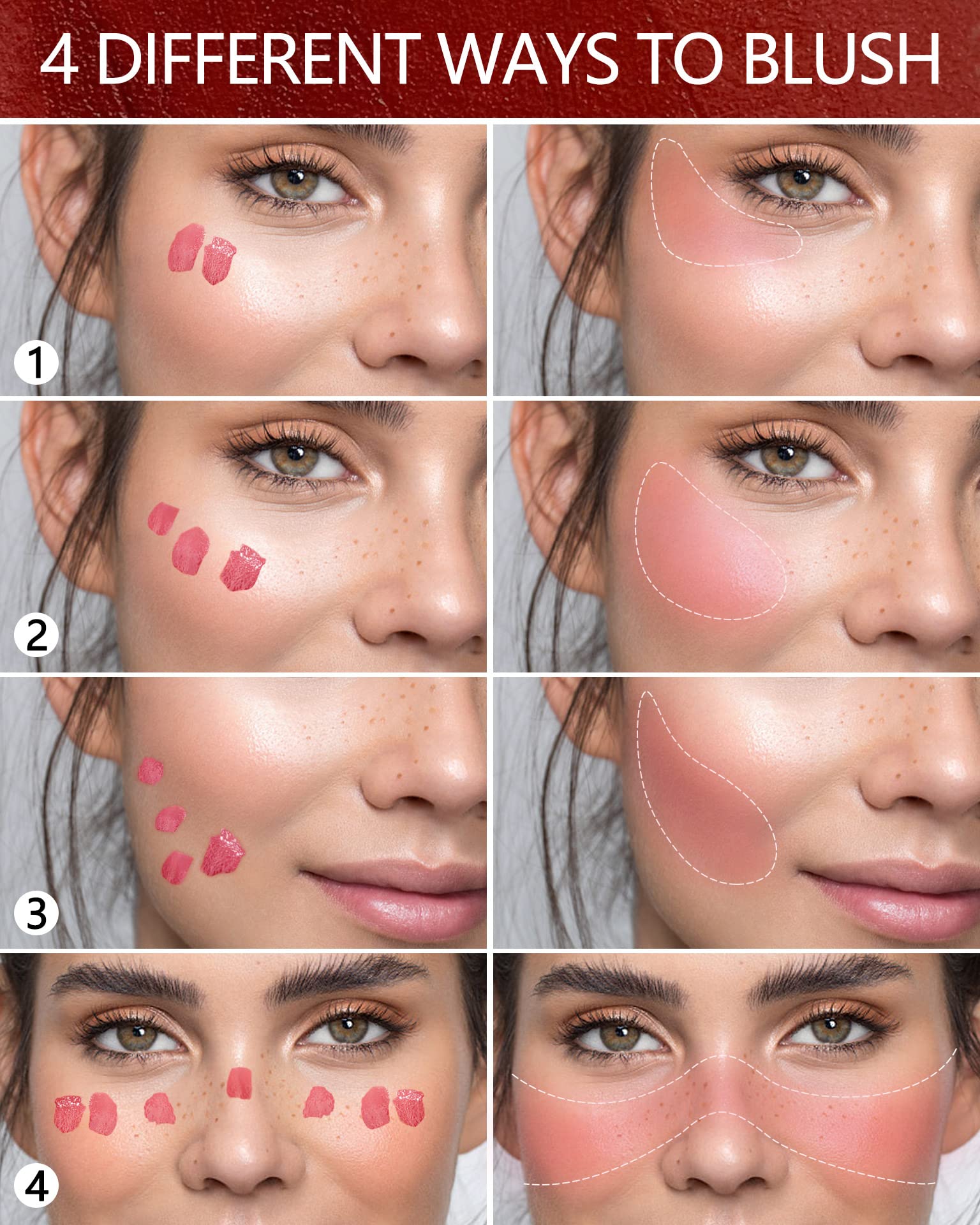 Liquid Blush, Cream Blush Makeup, Natural-Looking Matte Blush for Cheeks, Lightweight, Breathable Feel, Long-Wearing, Smudge Proof, Dewy Finish, Cruelty-free (002-Haze)