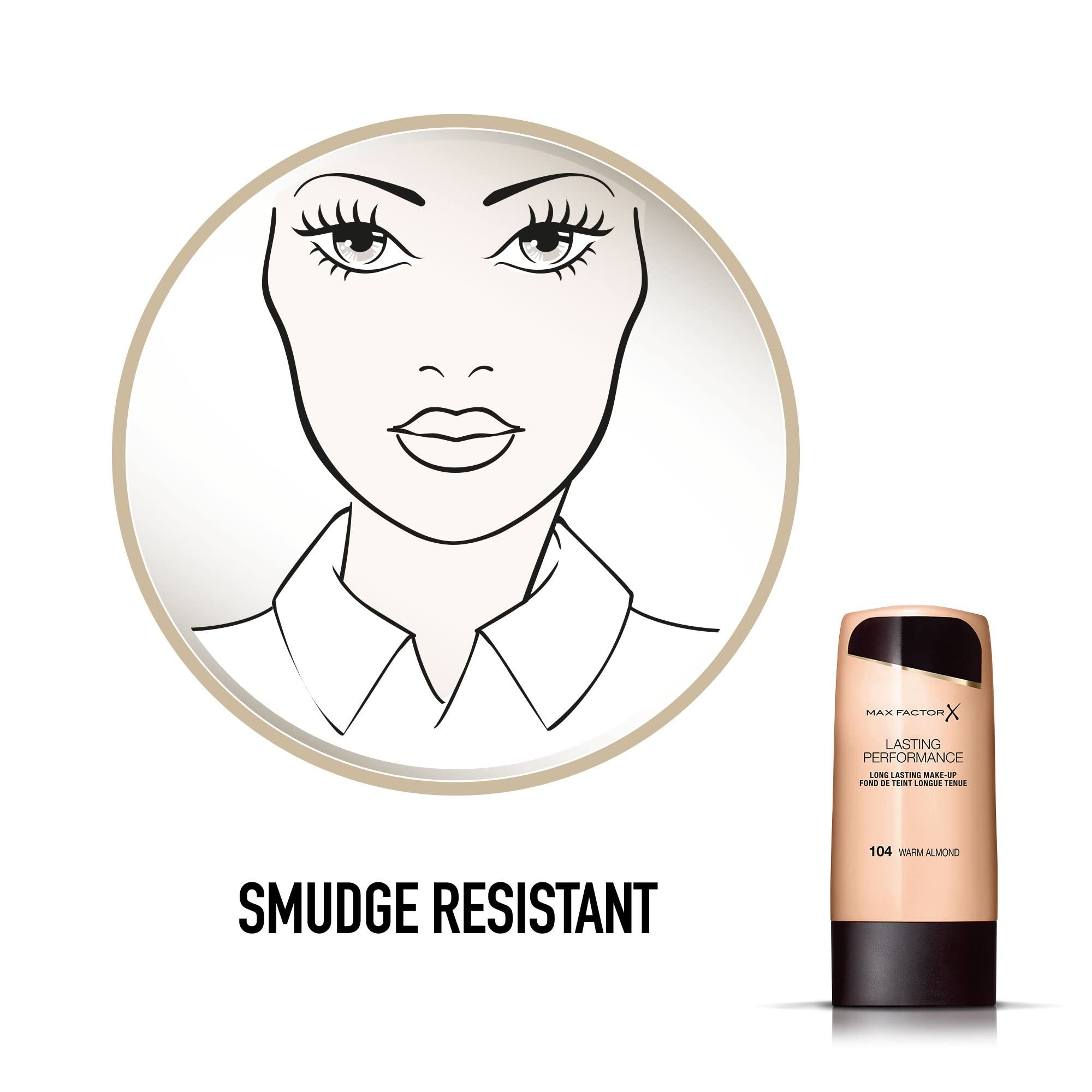 Lasting Performance Touch-Proof Foundation by Max Factor 104 Warm Almond