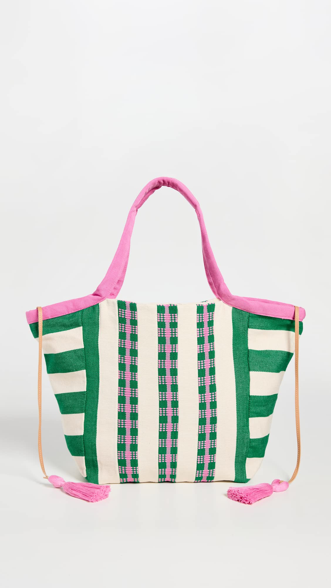 Mercado Global Women's Rosa Tote, Watermelon, Green, Stripe, One Size