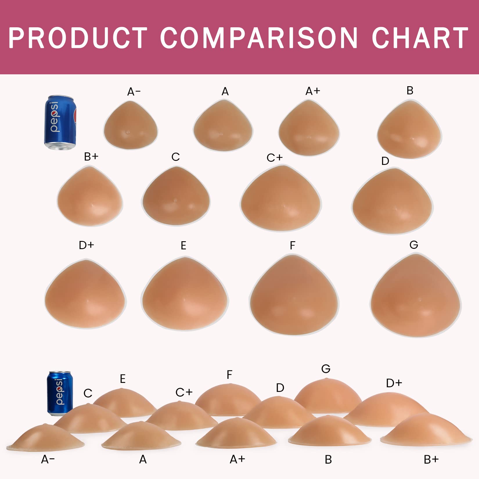 IVITA One Piece F Cup Triangle Shape Silicone Breast Forms for Mastectomy Prosthesis Chest Bra Pad Enhancers