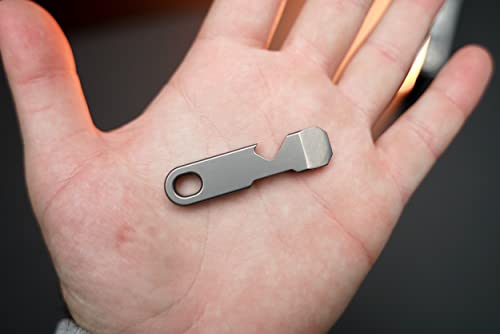 QuickPry Bottle Opener Mini Everyday Carry Pry Bar Tool, For Camping, Cleaning, And Simple Everyday Tasks, Keychain Carry Tool