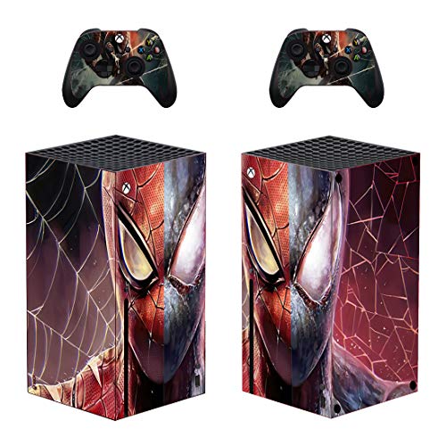 Man Hero Stickers Decals Skin for X-box-One-Series X, Cover Protector Wrap Durable Full Set Protection Faceplate Console by KAJAL MANI