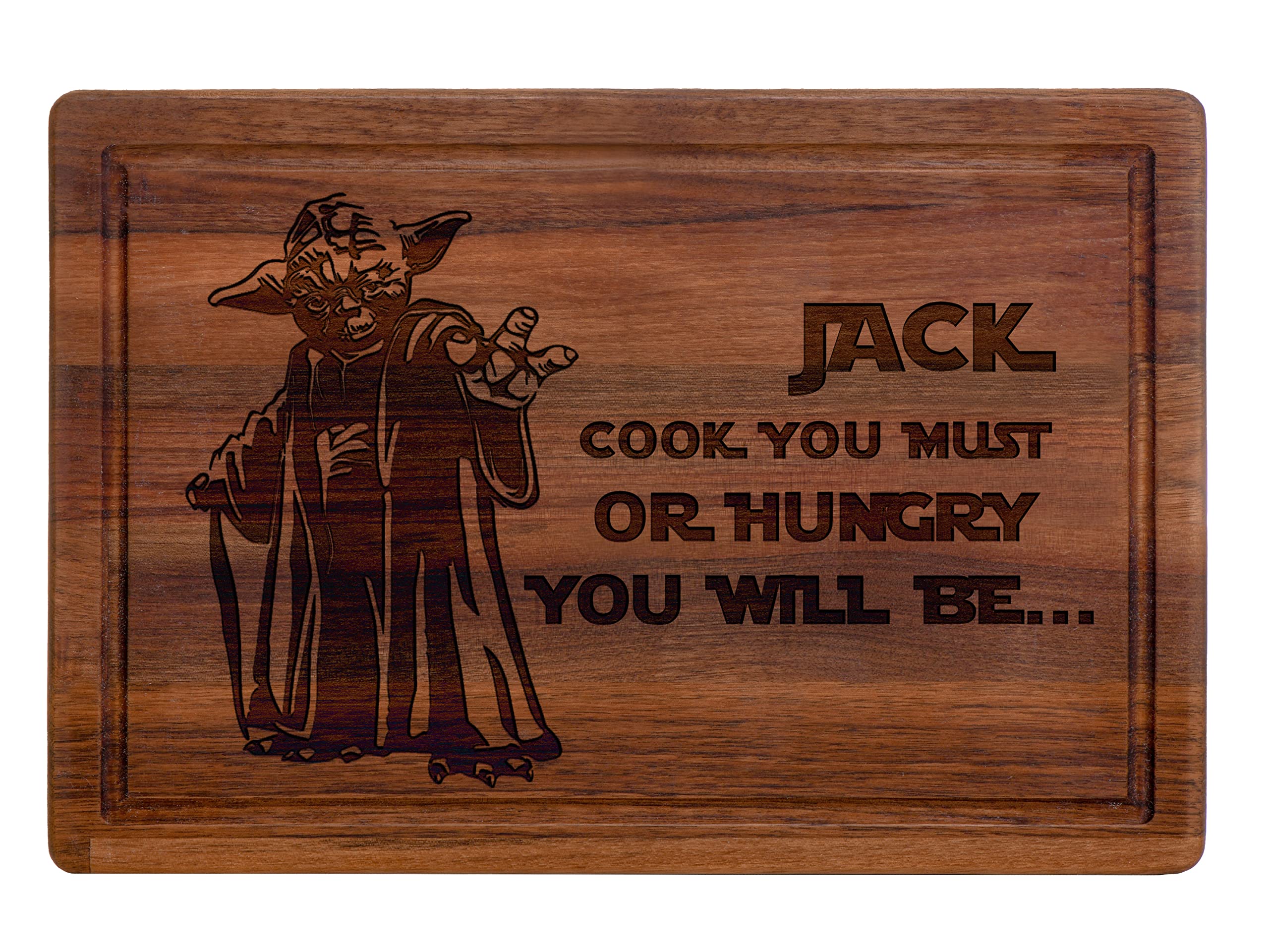 Star Personalized Cutting Board, Yod a Board Cook You Must or Hungry Will Be, Fathers Day or Birthday Gift, Custom Engraved Charcuterie Board, Star Sign Wars, Customizable Gift for Men, Dad