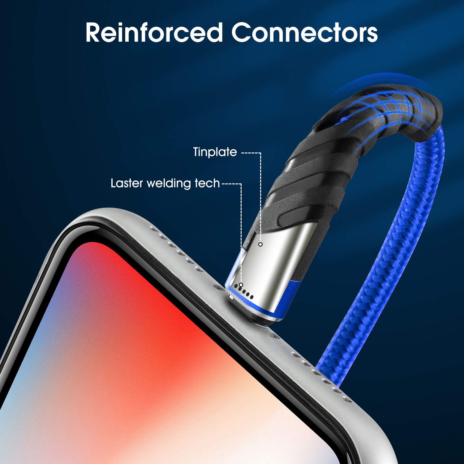 Long iPhone Charger Cable 10ft for [MFi Certified],(2 Pack) CyvenSmart 10 Foot Lightning Cable Fast Charging Cord 10 Feet for iPhone 11/11 Pro/11 Pro Max/XS/XS Max/XR/X/8/8 Plus/7/7 Plus-Blue