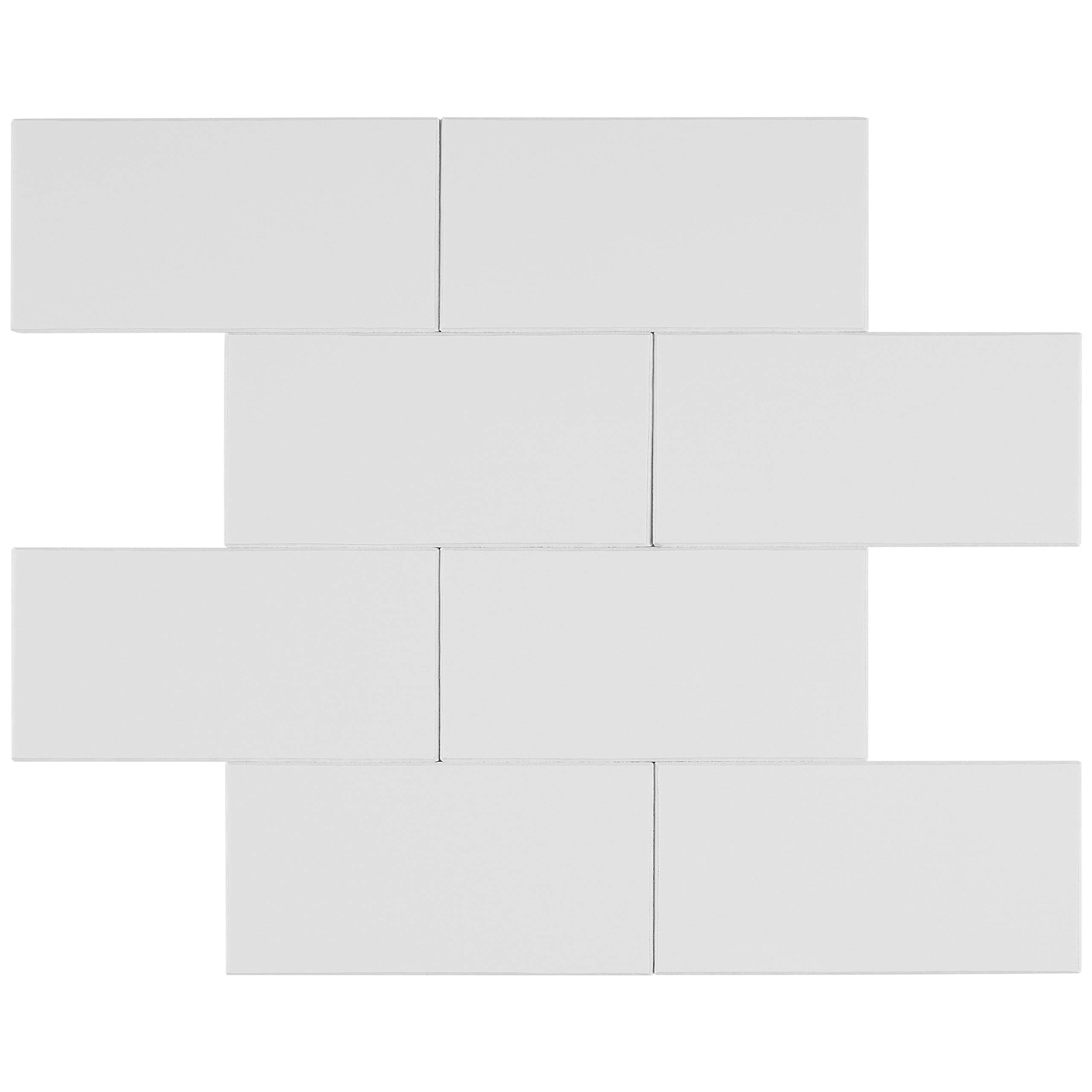 Luxe Core Subway White 12 in. x 12 in. SPC Peel and Stick Kitchen, Bathroom, Backsplash Tile (1 Sq. Ft. / Sheet)