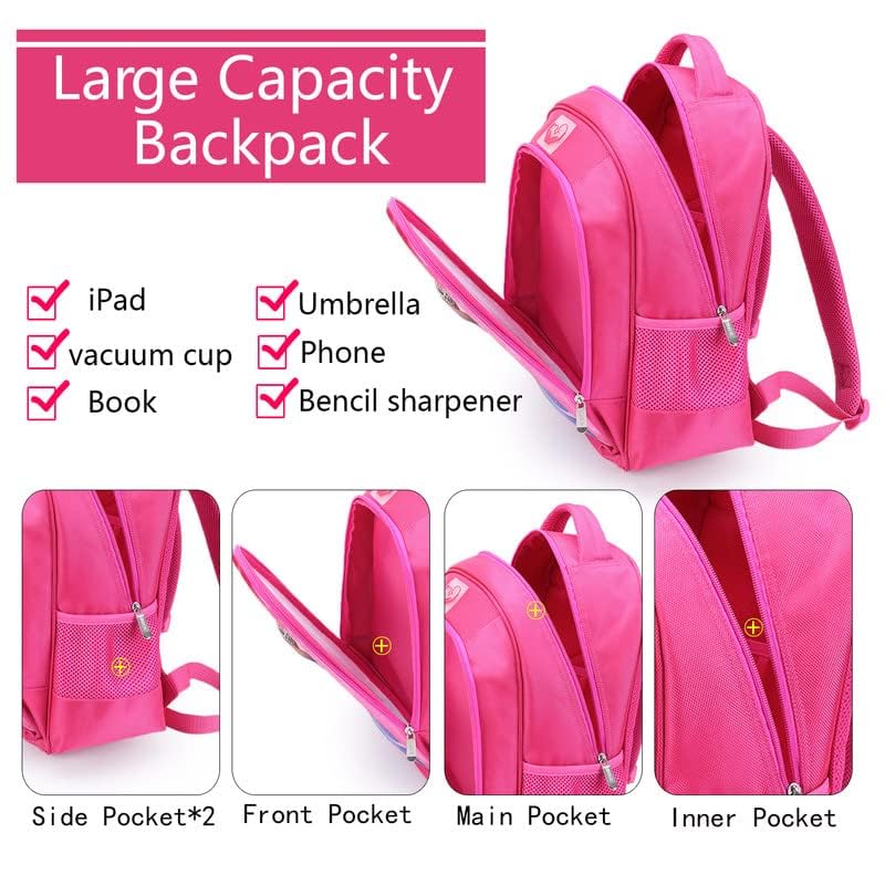 YQSGT New Encanto Backpack, Pink Encanto Backpack Boy Girl Cartoon School Bag Sandwich School Travel Bag