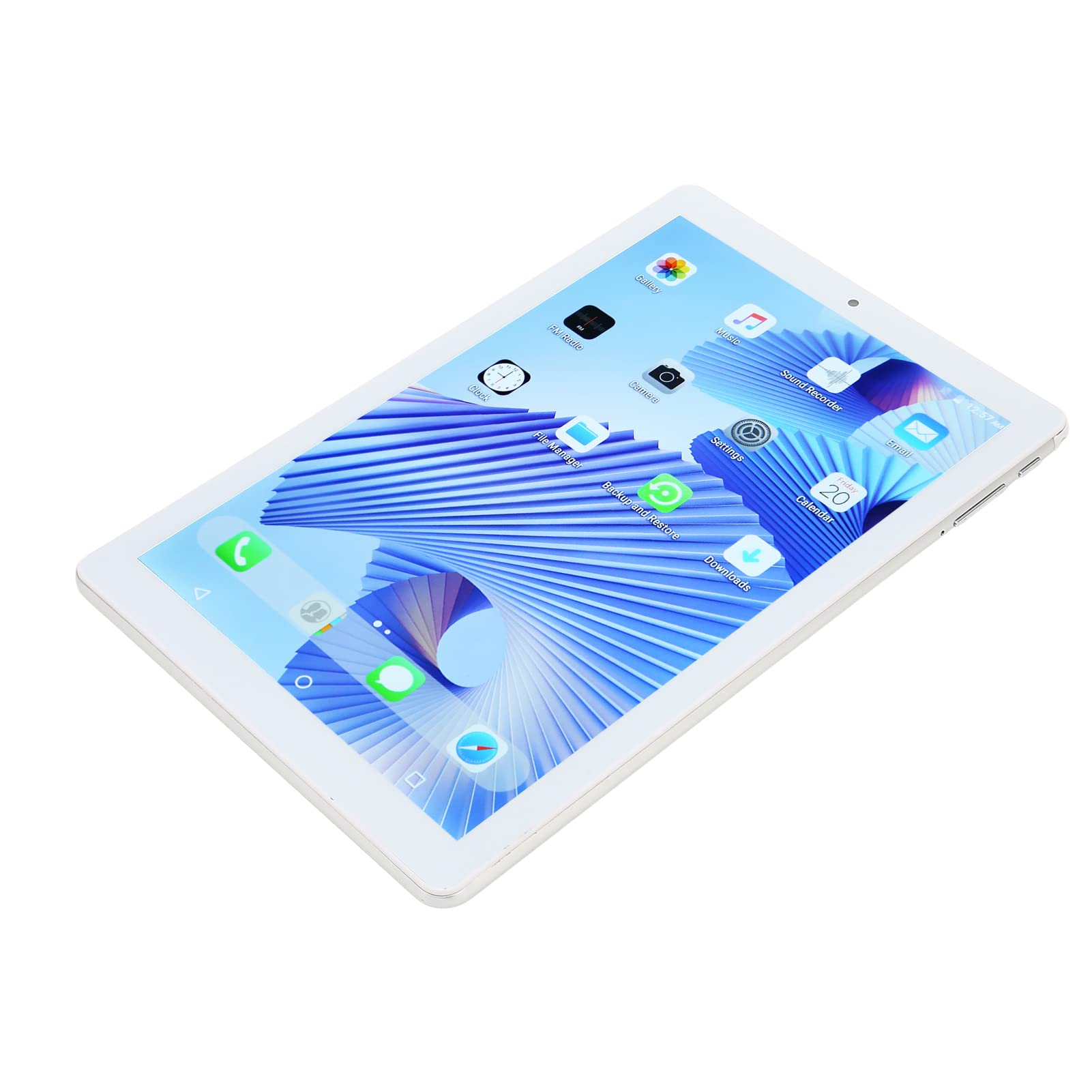 MAVIS LAVEN 10.1 Inch Tablet, Tablet PC 4GB RAM 64GB ROM Dual Card Dual Standby 100-240V Silver Dual Camera 1920x1200 for Writing for Android 10 (US Plug)