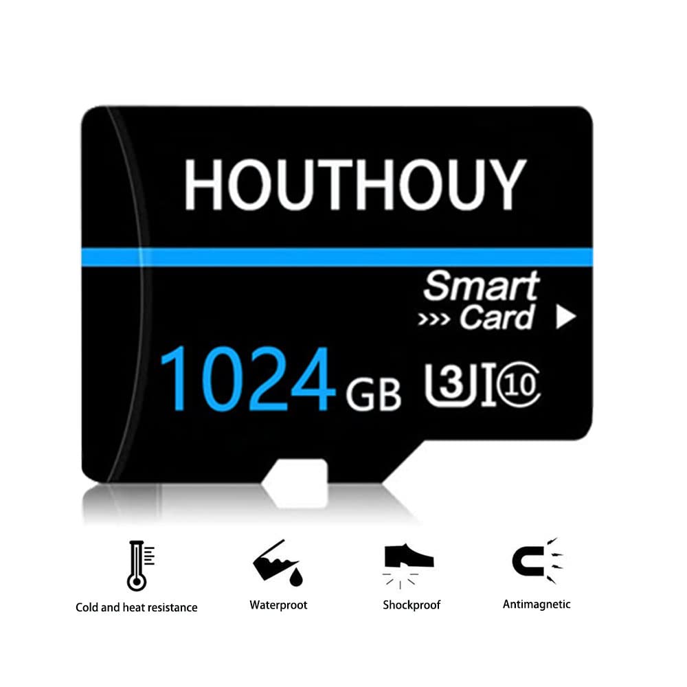 TF Card 1TB Memory Card 1024GB Memory Card with Adapter Memory Card for PC,Computer,Smartphone,Tablet,Drone,Dash Camera (Black)