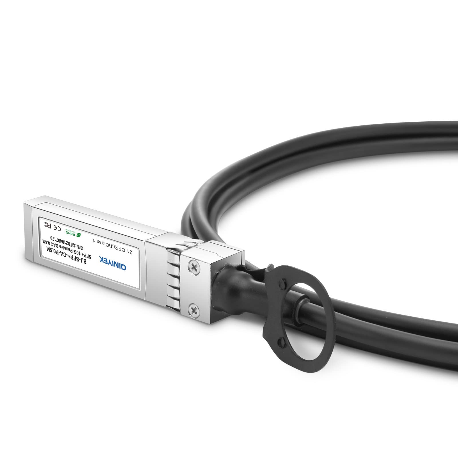QINIYEK 10G SFP+ DAC Twinax Cable, Direct Attach Copper(DAC) Passive Cable, Compatible with Cisco SFP-H10GB-CU 1M, Ubiquiti UniFi, Supermicro, Netgear, Mikrotik,1 Meter(3.3ft) -1 Pack