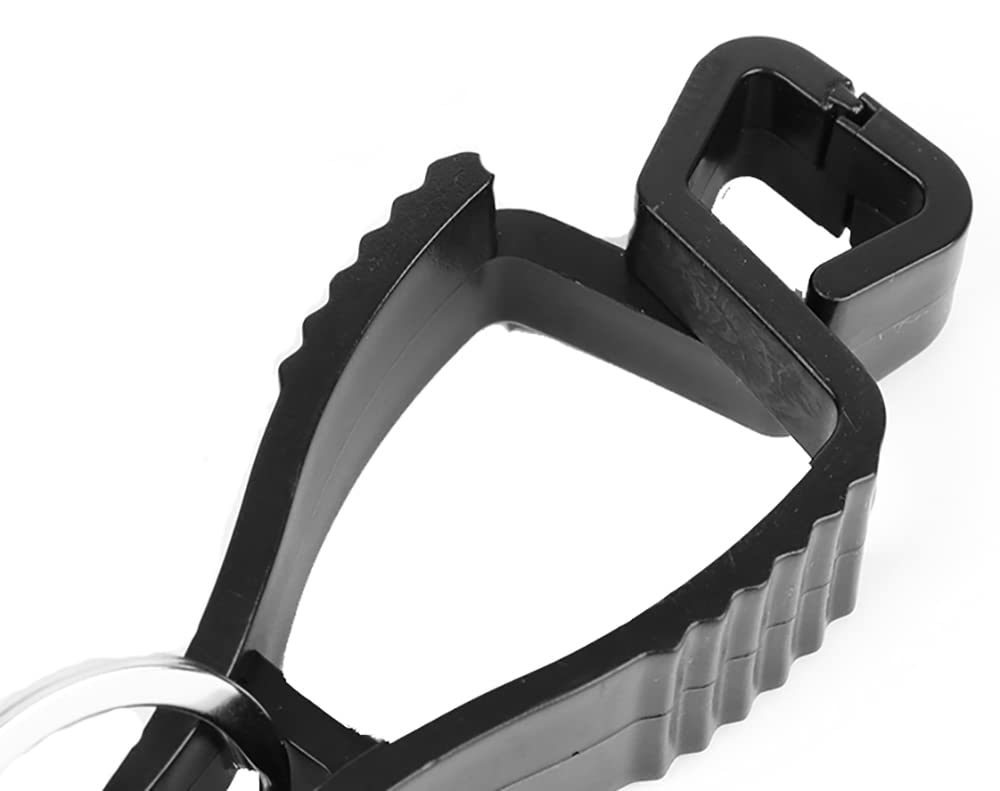 Lawei 12 Pack Glove Grabber Clip Holder - Black Work Safety Clip Glove Keeper, Glove Grabber Clip Holder Glove Keeper for Belt Loop