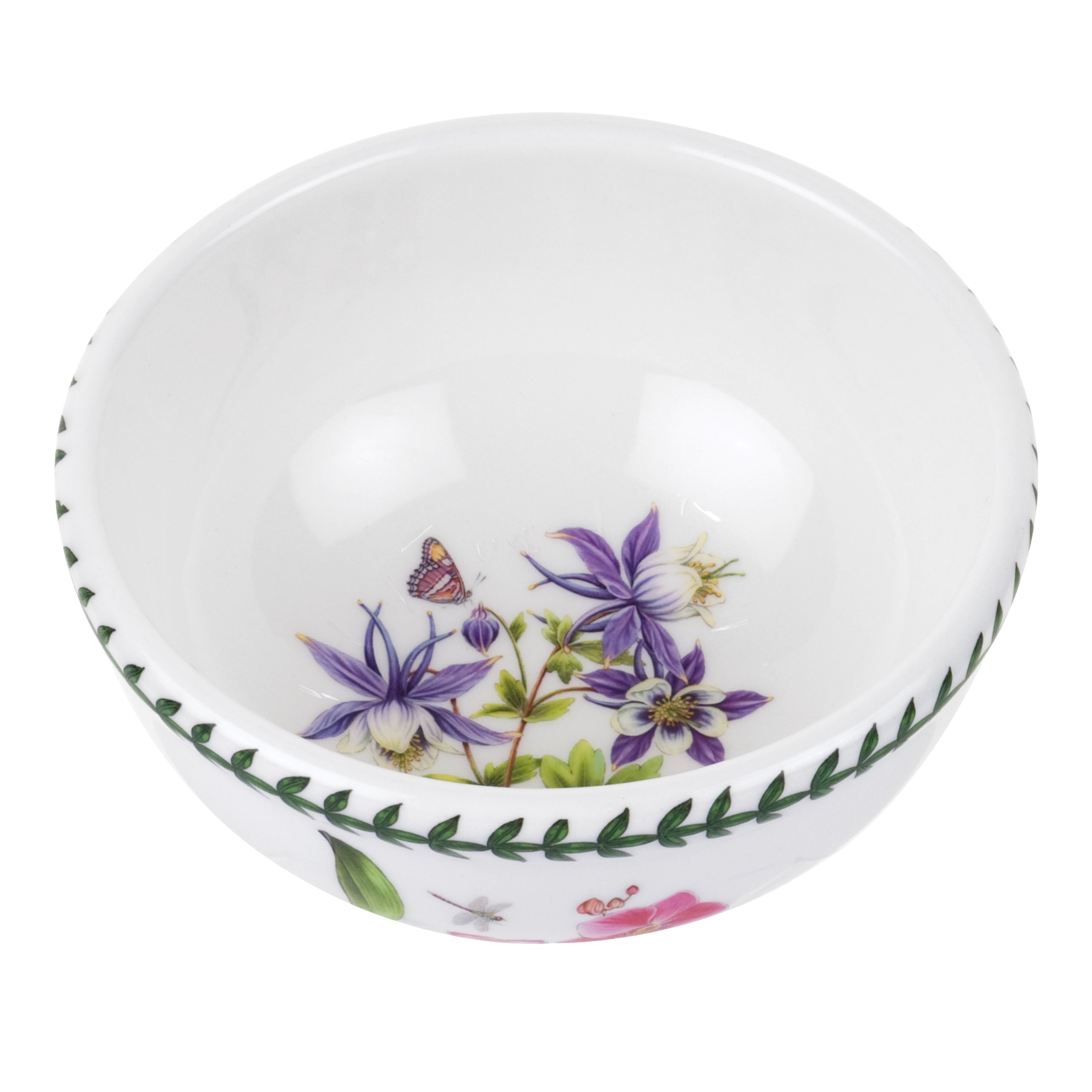 Portmeirion Exotic Botanic Garden Individual 5.5โ Fruit Salad Bowl | Set of 6 with Assorted Motifs | Dishwasher, Microwave, and Oven Safe | For Cereal, Breakfast, or Dessert | Made in England