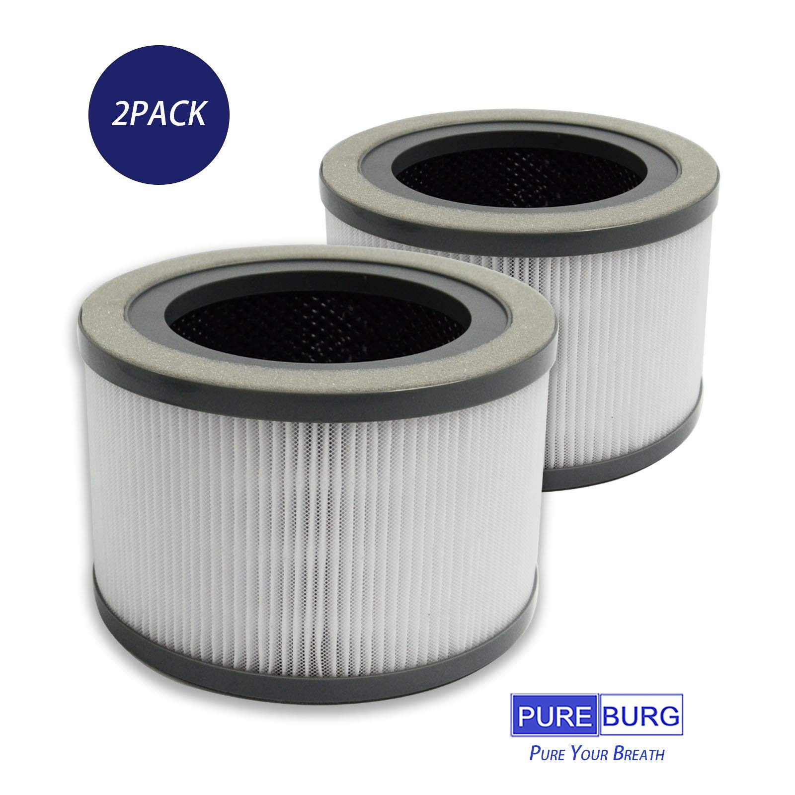 PUREBURG 2-Pack Replacement HEPA Filters compatible with Levoit air purifier, Vista 200 Part Number Vista 200-RF