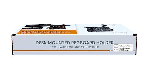PUTORSEN Headphone and Controller Stand for Desk, 4 in 1 Rotatable Game Controller Holder & Headset Stand with Cable Hooks, Clamped above/under Desk for Xbox PS5 PS4 Nintendo Switch Controller