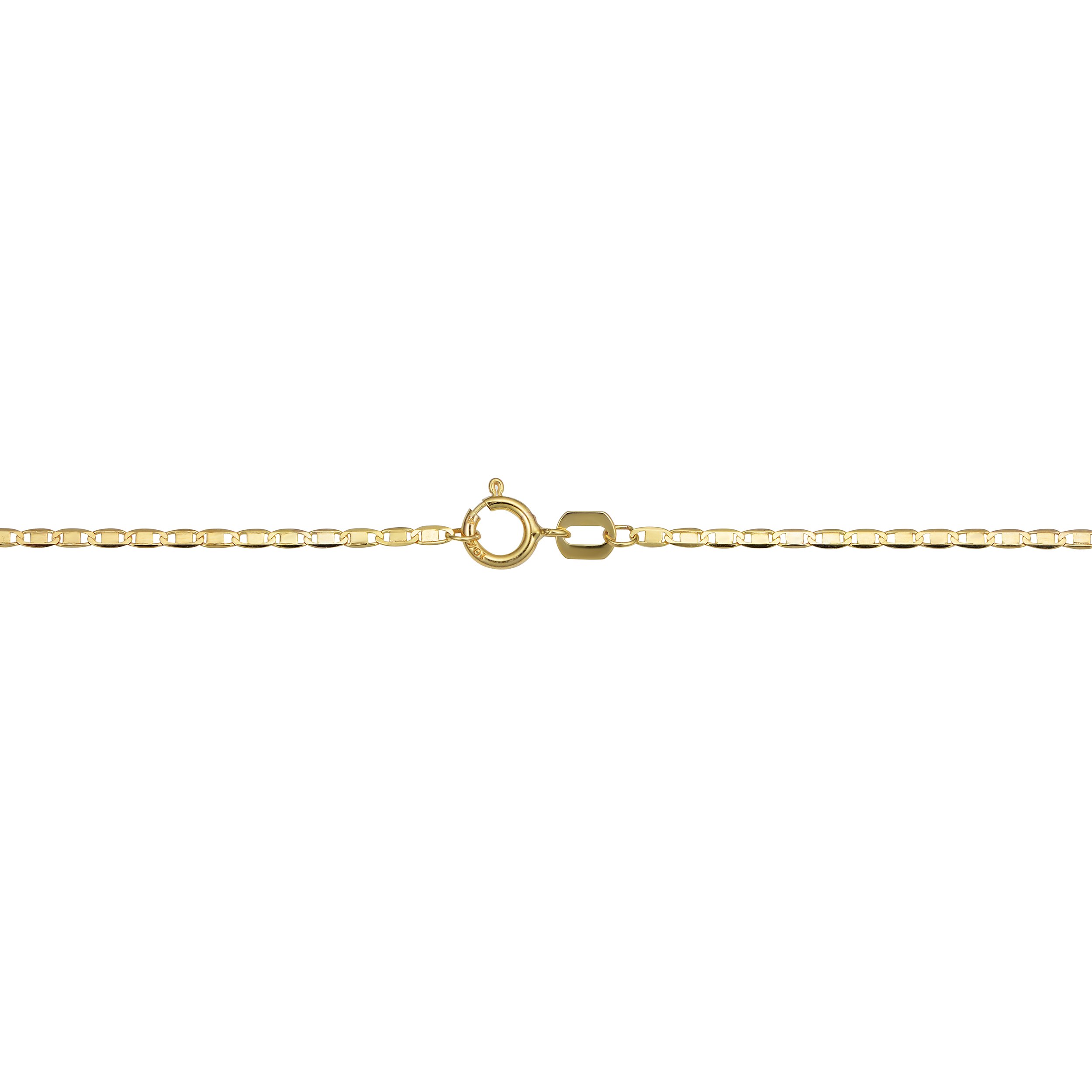 Kooljewelry 10k Yellow Gold Flat Oval Link Chain Necklace (1.4mm, 18 inch)
