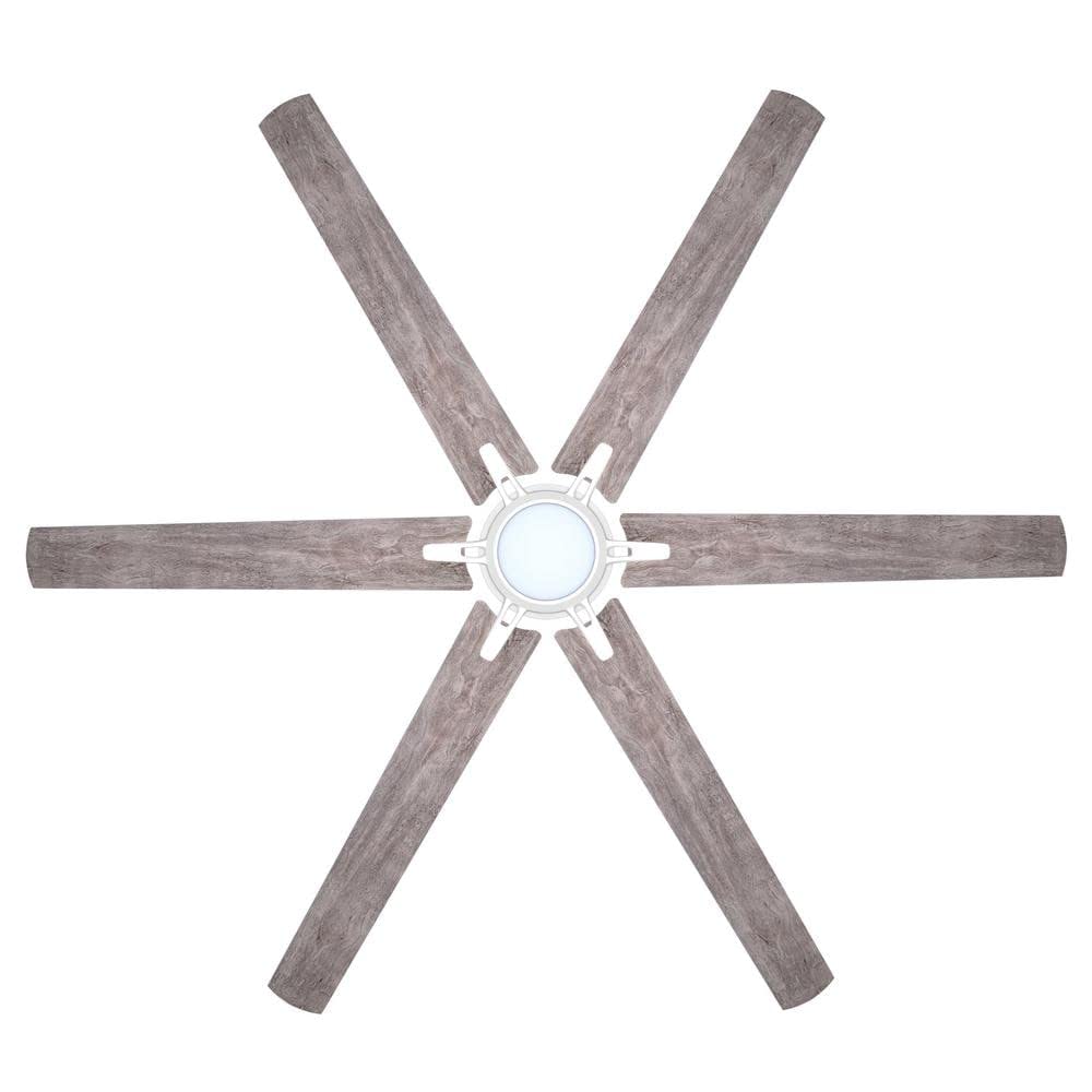 Kensgrove 64 in. Integrated LED White Ceiling Fan with Light and Remote Control