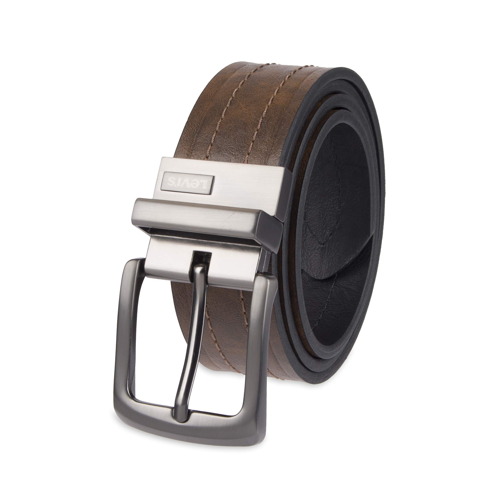 Levi's Men's Reversible Casual Jeans Belt, Brown/Black 1, Large (38-40)