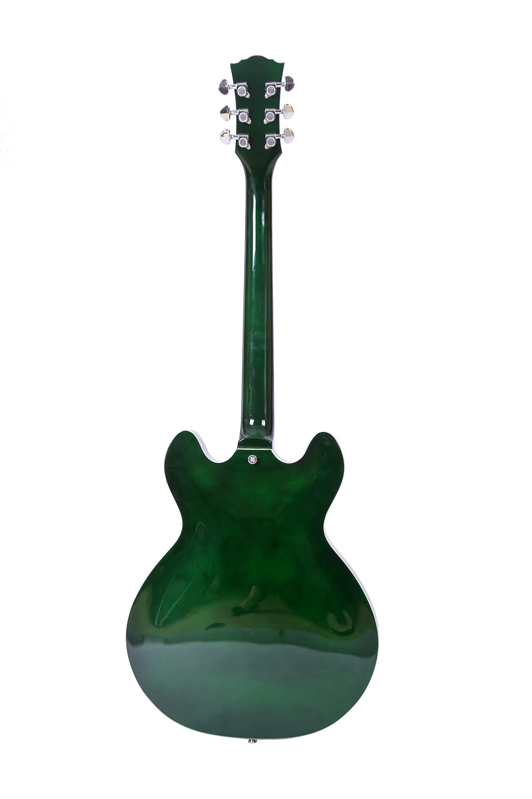 Semi-Hollow Body Electric Guitar,Maple Body and Neck,Rosewood Fingerboard,22Frets,Right-Handed,Flame Stripes with Tree Burl Pattern,Natural