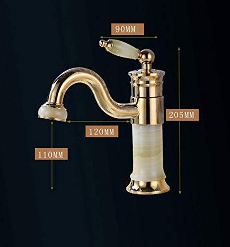 ShiSyan Y-LKUN Basin Sink Mixer Tap for Lavatory Antique Hot and Cold Water Rose Gold Bathroom Vanity Sink Faucet