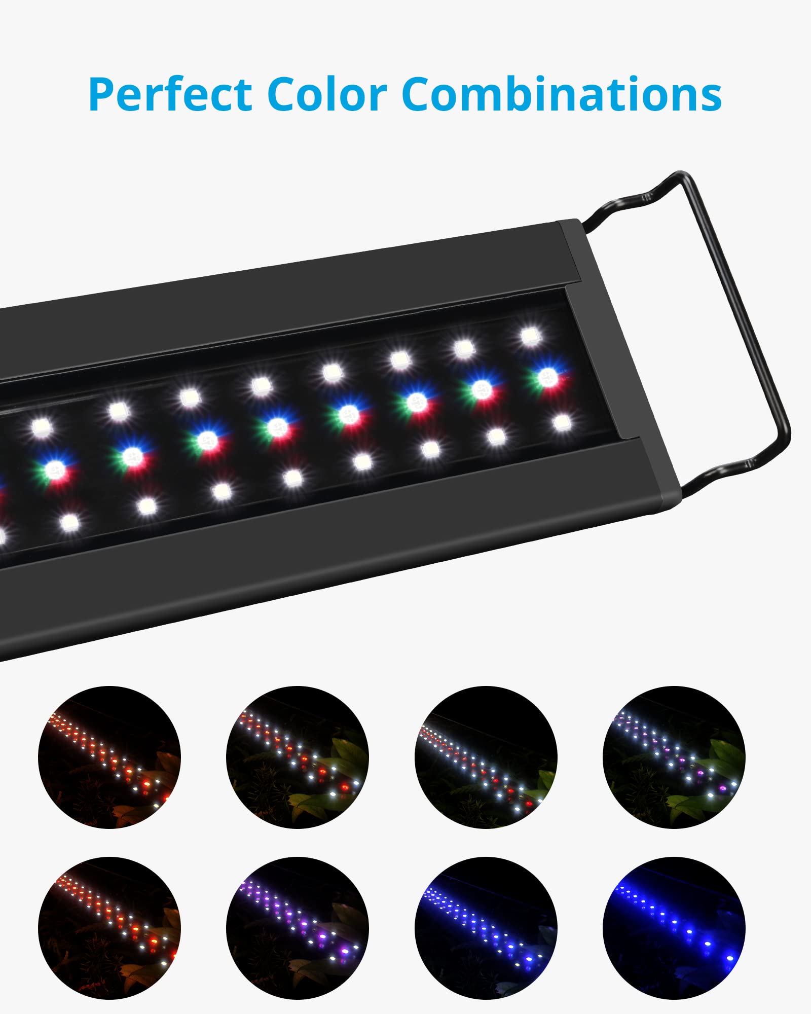 NICREW AquaLux 24/7 LED Aquarium Light, Freshwater Fish Tank Light for Planted Aquariums, 24 Hours Lighting Cycle and Automatic Timer Function, 12-18 Inches, 9 Watts