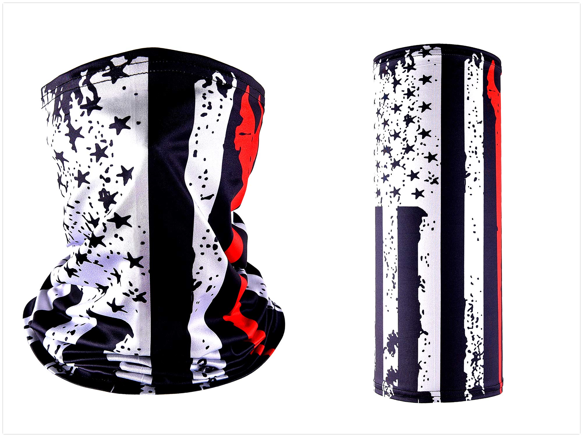 MaGeBe 5pcs American Flag Mask Neck Gaiters Motorcycle Mask for Men Multifunctional Microfiber UV Protection Headwear