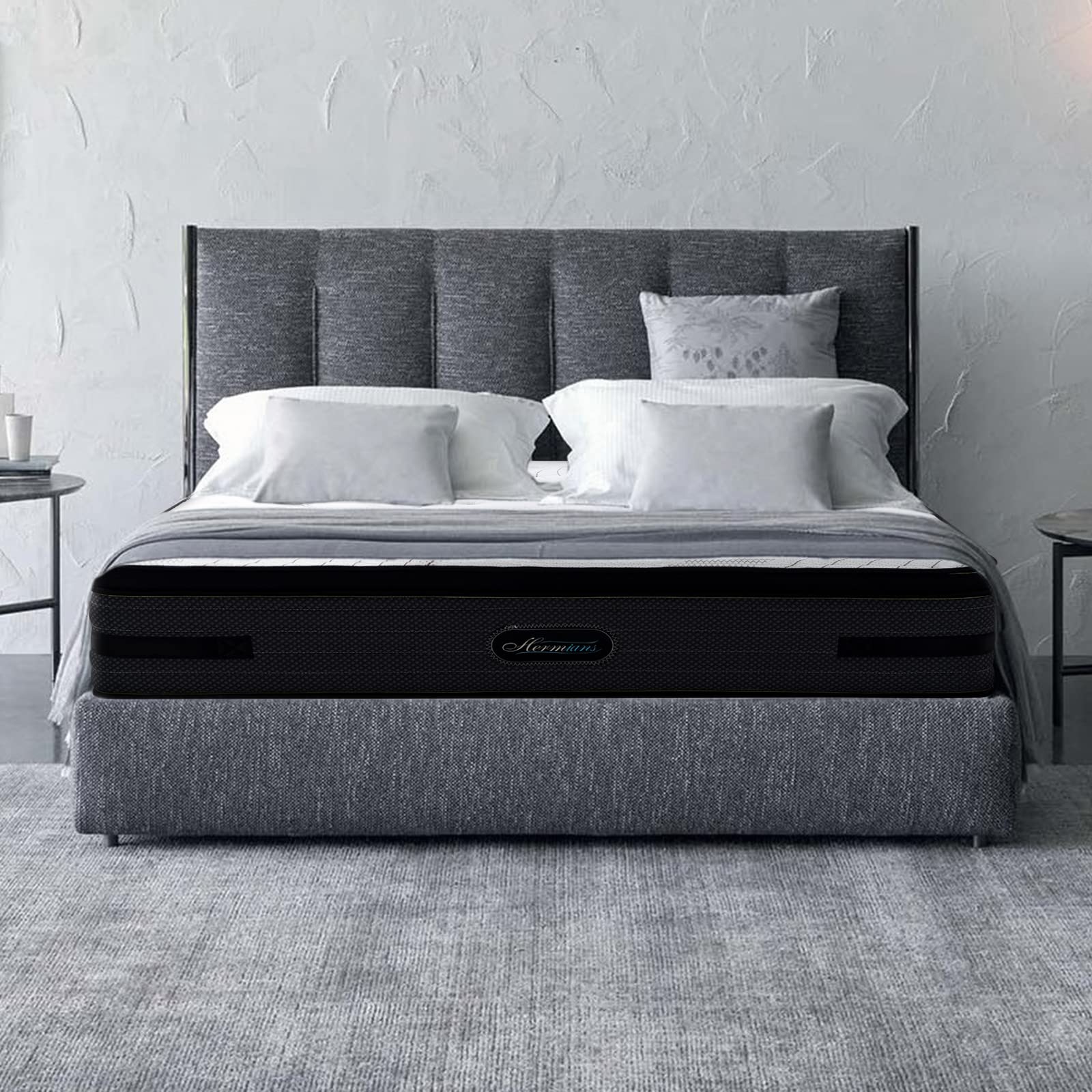 King Mattress, BAENIGHT 13β Hybrid Mattress in a Box with Motion Isolation & Strong Edge Support & Pressure Relief, Individual Pocket Spring and Gel Memory Foam, Medium Feel, Cooler Sleep