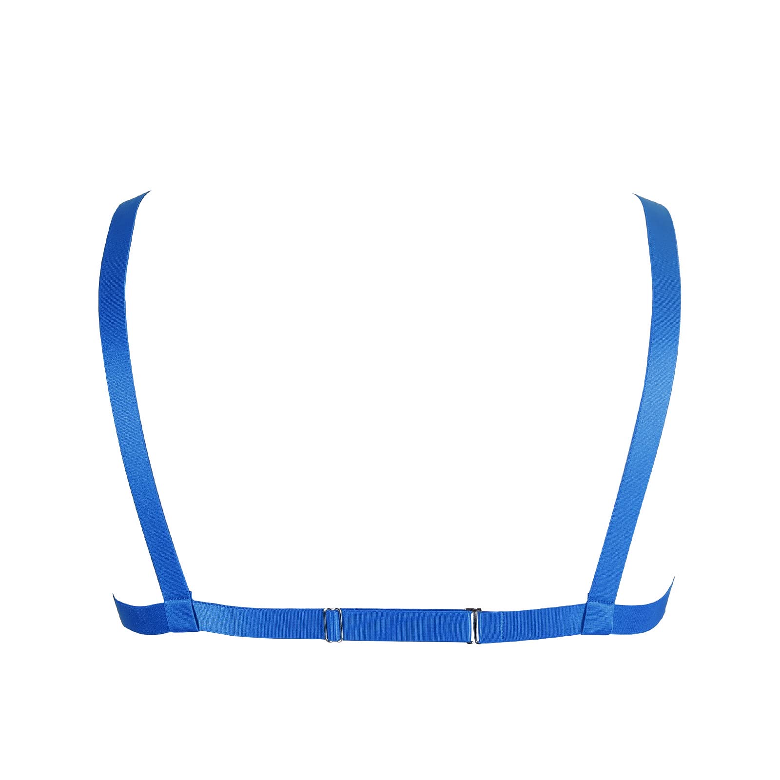 Plus Size Women Punk Harness Body Top Body Chain Black Goth Rave Adjustable for Women and Girls (Royal Blue)