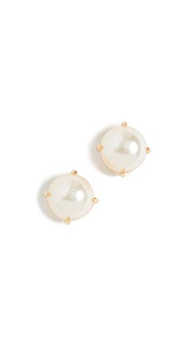 Lele Sadoughi Women's Ashford Imitation Pearl Studs, Ivory Pearl, Off White, Gold, One Size