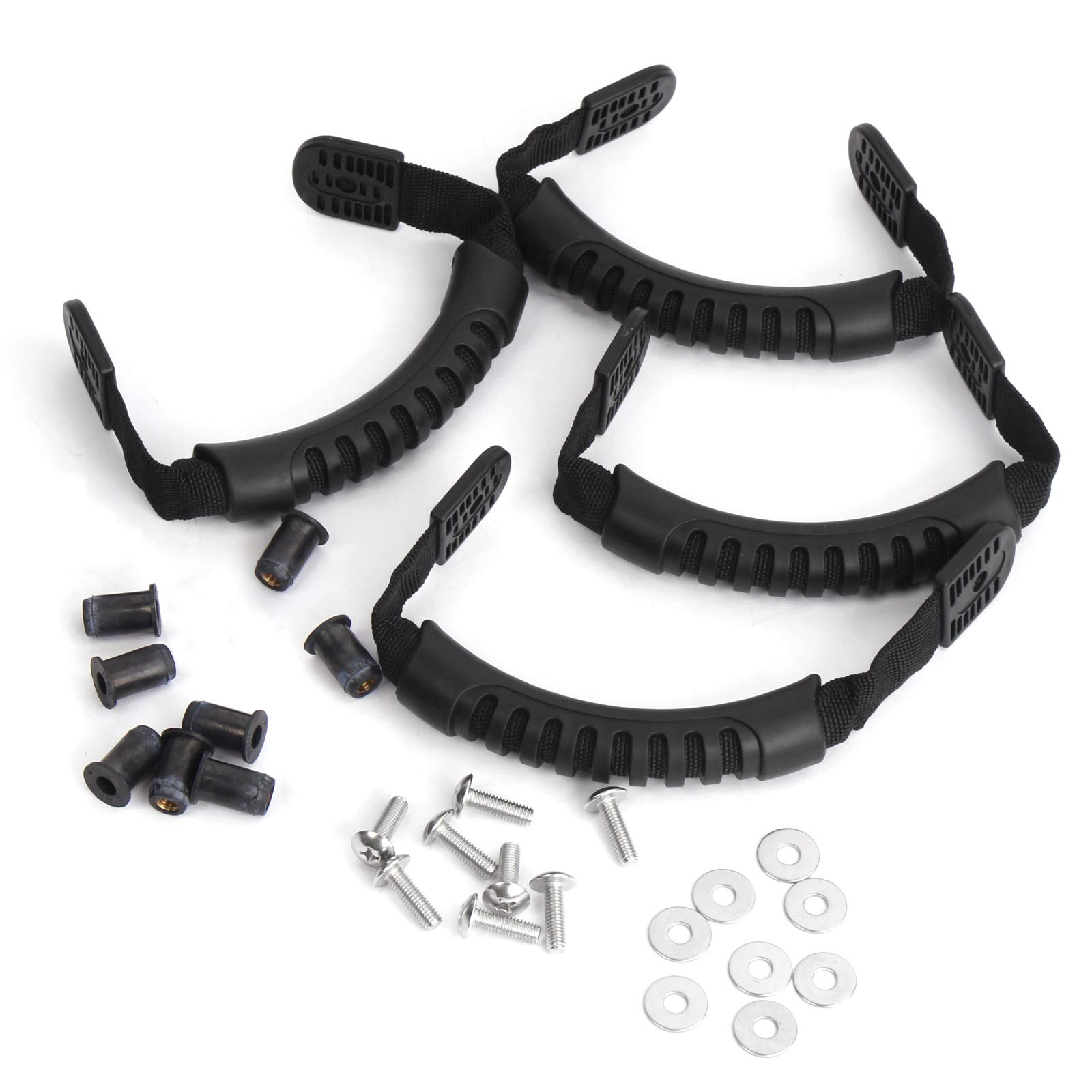 LIXADA Kayak Carry Handles 4pcs Black Kayak Accessories Kayak Handles