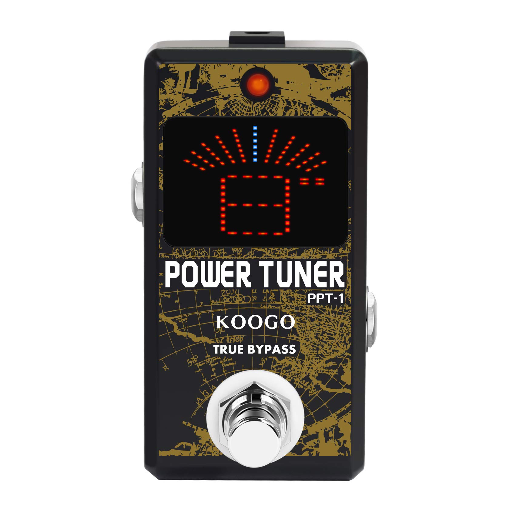 Koogo Guitar Tuner Pedal Power Supply High Precision Chromatic Tuning with 8 Ways 9V DC Power Output