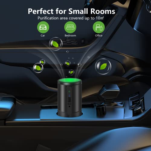 YYjop Air Purifiers for Home, Small Portable HEPA Air Purifier Remove Dust Smoke Odors, Air Cleaner for Car Bedroom Office Desktop Small Room