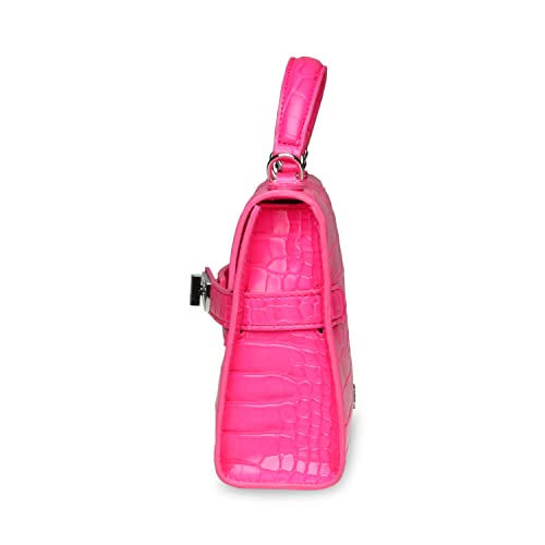 Steve Madden DIGNIFI Croco Top Handle Bag, Hot Pink