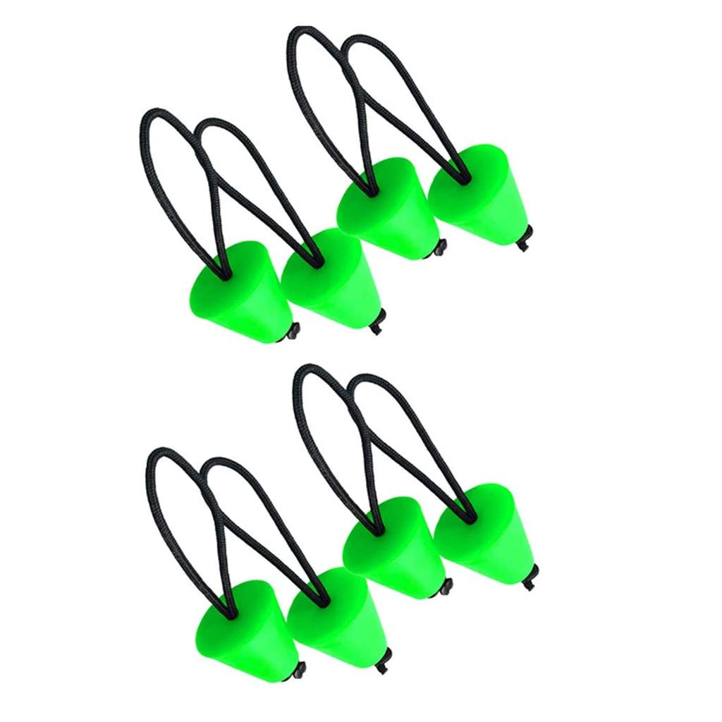LFDecor 8 Pieces Green Kayak Scupper Plugs Holes Stopper Bung Suit for Kayaks